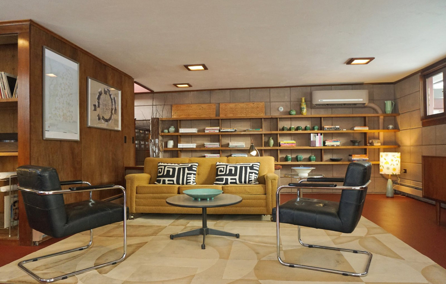 Frank Lloyd Wright’s restored Eppstein House is for rent in Michigan