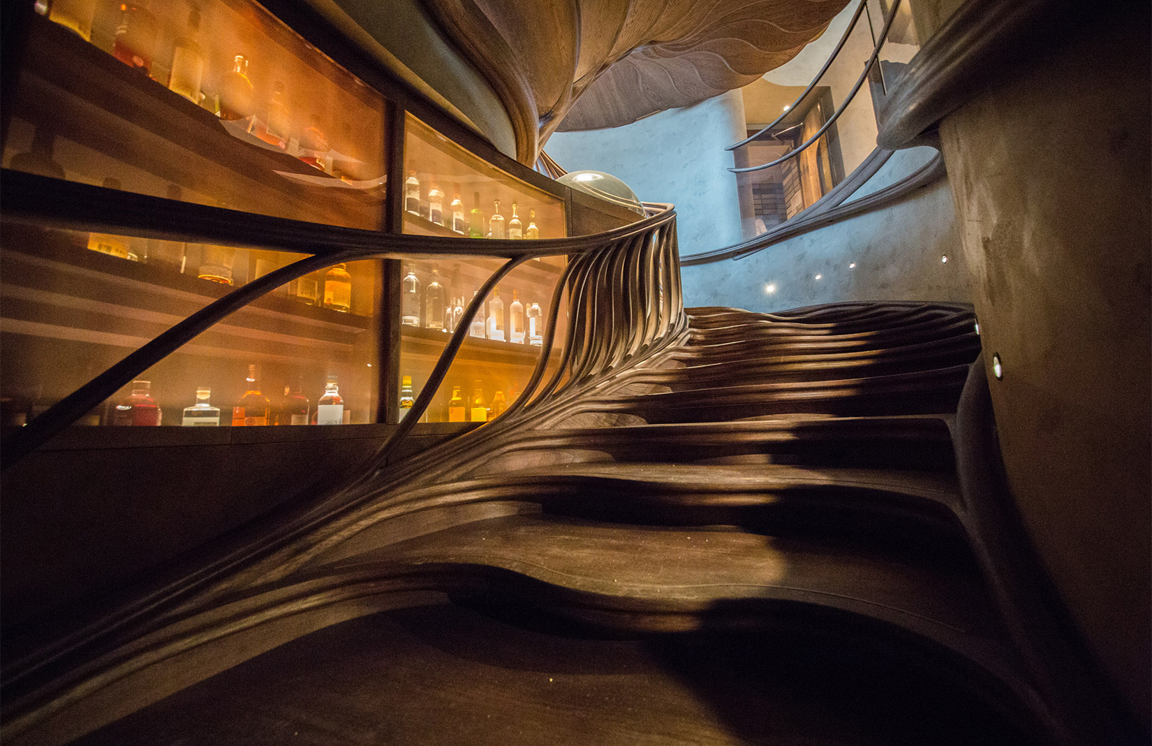 Ollie Dabbous’ new restaurant Hide has a twisting, tree-like staircase