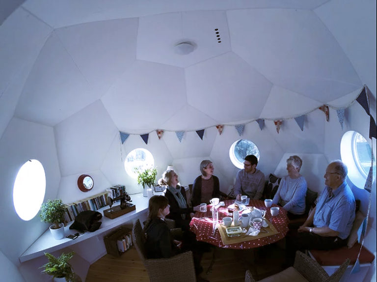 Would you live in this silver 'conker' pod?