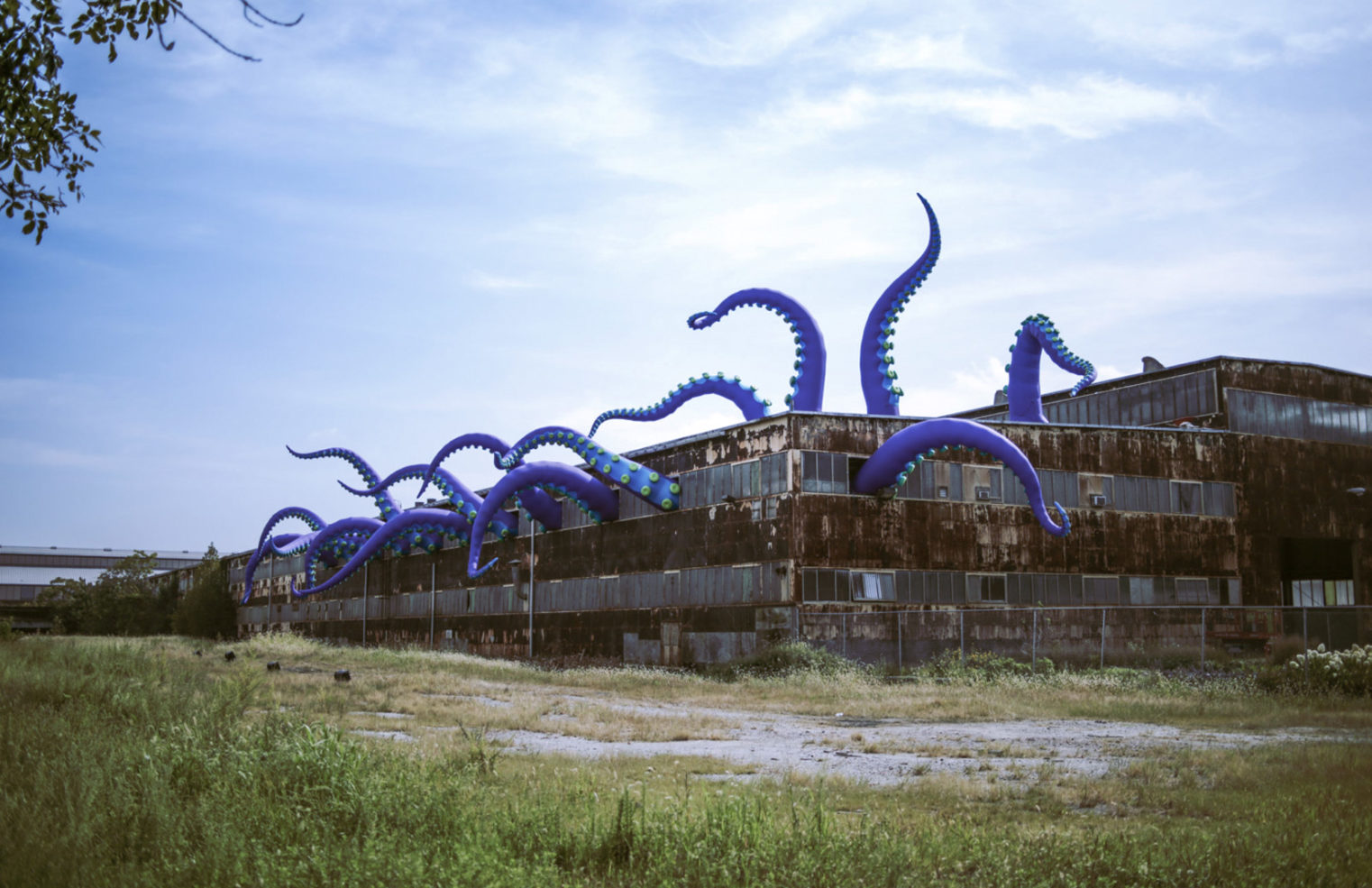 An inflatable sea monster invades a Philadelphia warehouse - The Spaces