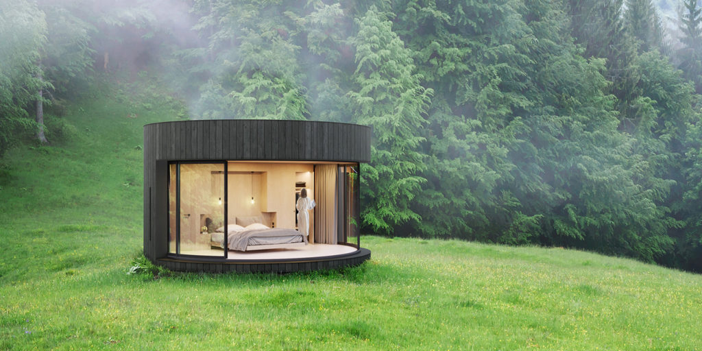 This circular cabin opens straight onto the landscape - The Spaces