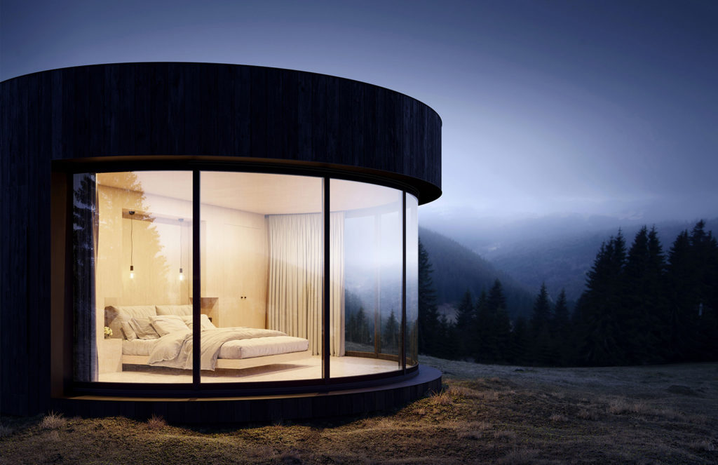 This circular cabin opens straight onto the landscape - The Spaces