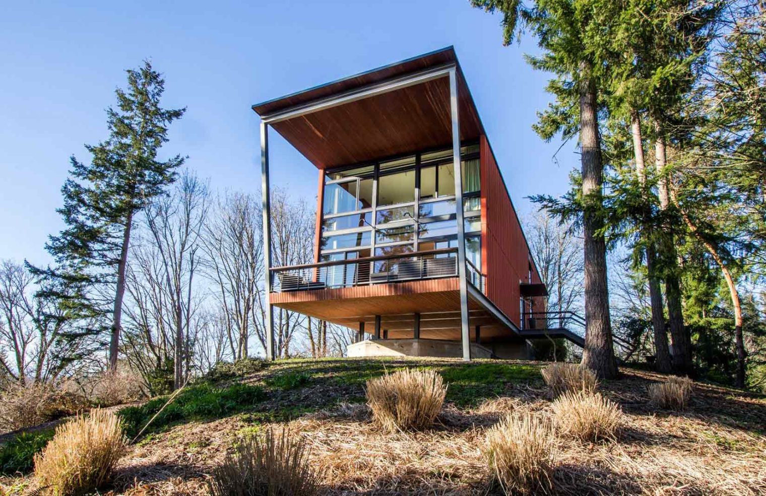 Steel-framed Washington home sits atop a military bunker - The Spaces