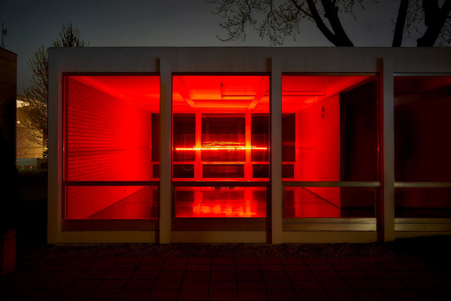 A Mondrian-esque installation has opened at Mies van der Rohe’s ...