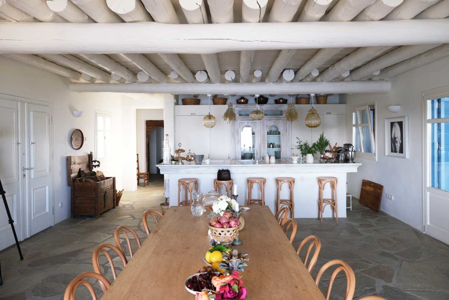 Explore a cliffside Cycladic villa on the Greek island of Andros - The ...