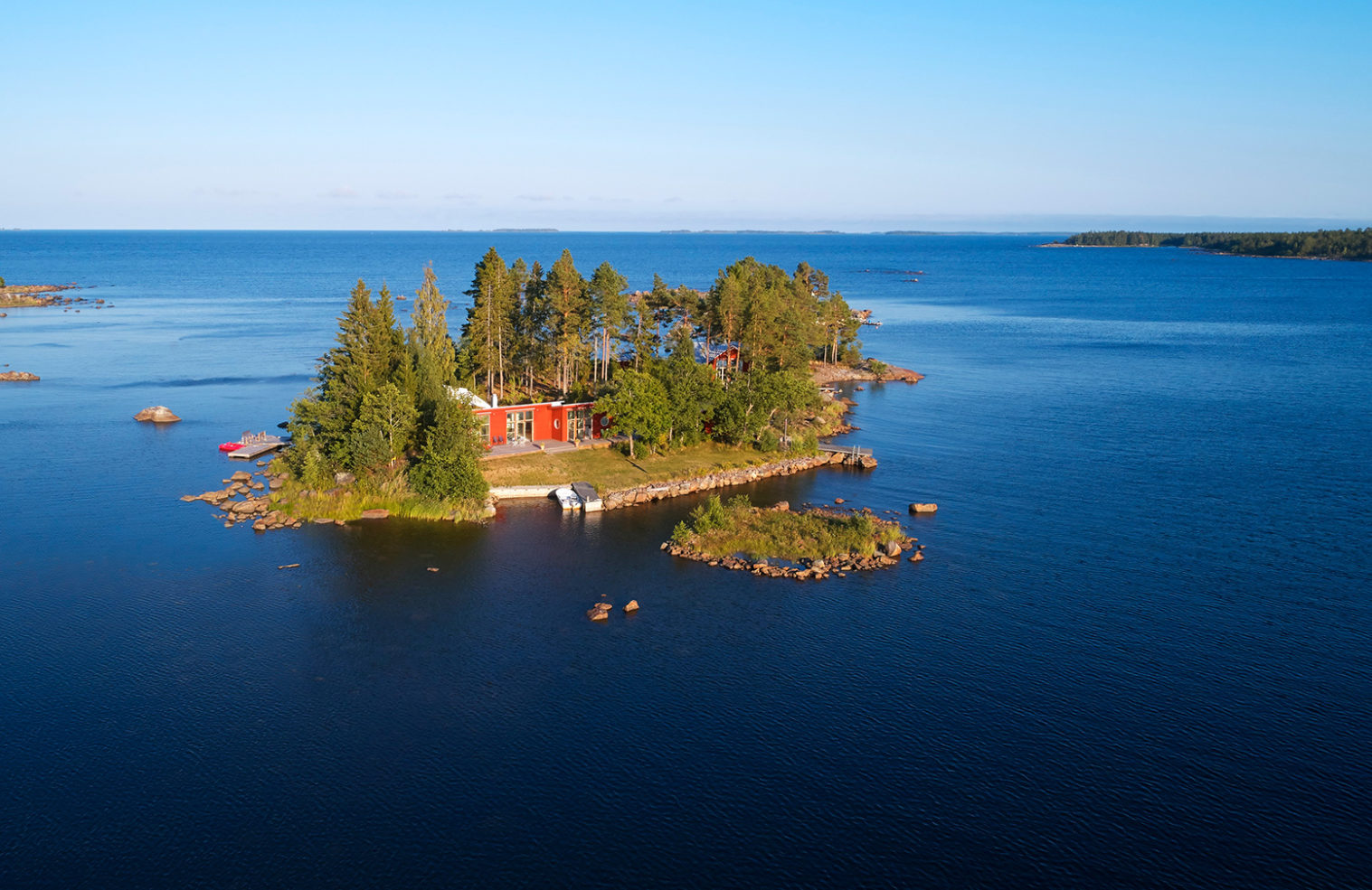 A private Swedish island with striking red cabin home could be yours ...