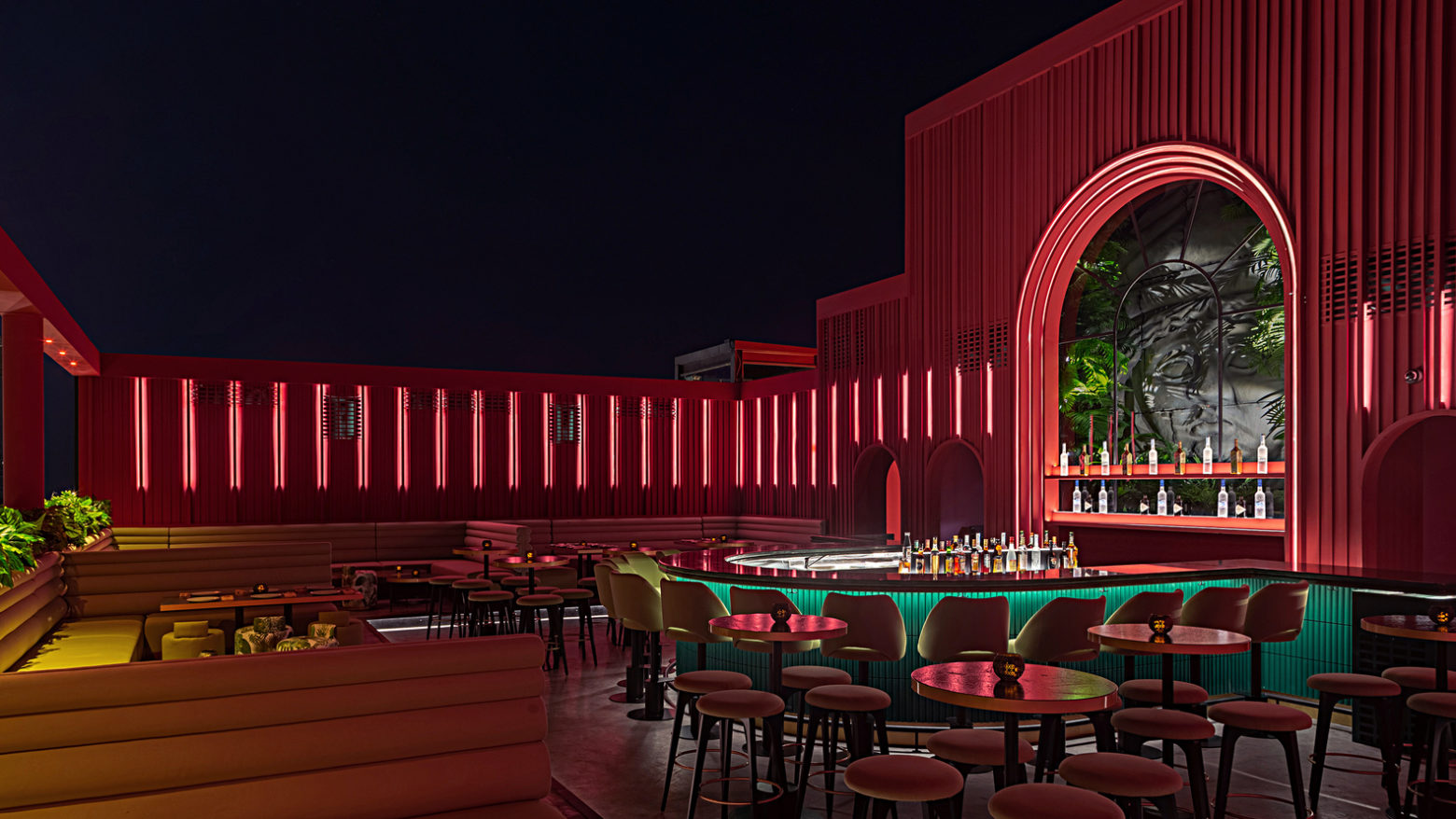 Beirut’s rooftop BAU bar is a neon-lit nod to the city’s historic ...