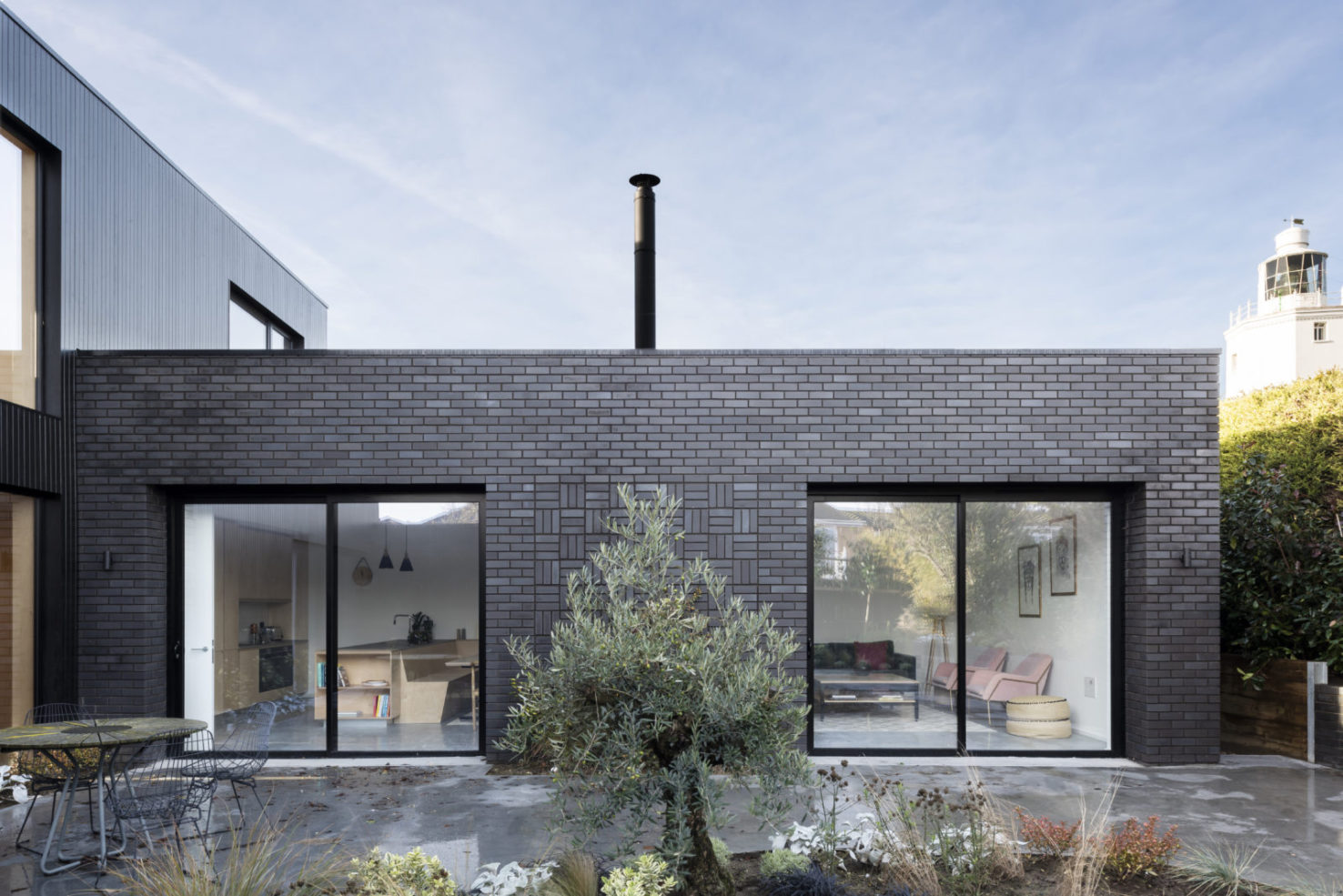 Coastal Kent retreat Flint House has black patterned brickwork - The Spaces