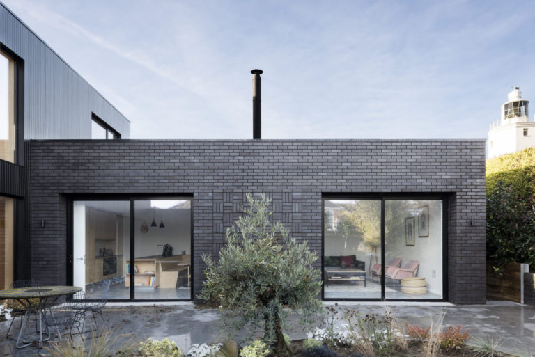 Coastal Kent retreat Flint House has black patterned brickwork - The Spaces