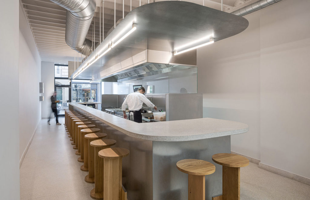 This minimalist concept store is actually a burger joint - The Spaces