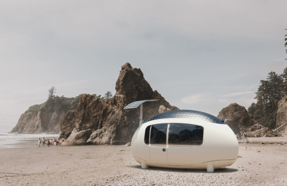 This egg-shaped prefab is a space age take on tiny living