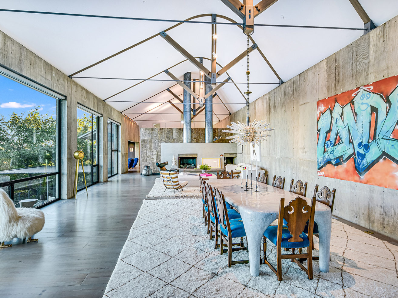 A writer's brutalist Austin estate blends barn and loft living - The Spaces