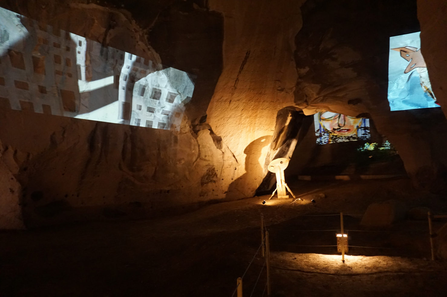 Ancient caves in Israel find new life as a socially-distanced art ...