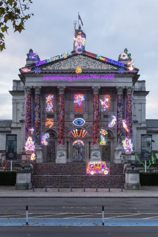 Neon lights festoon Tate Britain in this Diwali-inspired installation ...