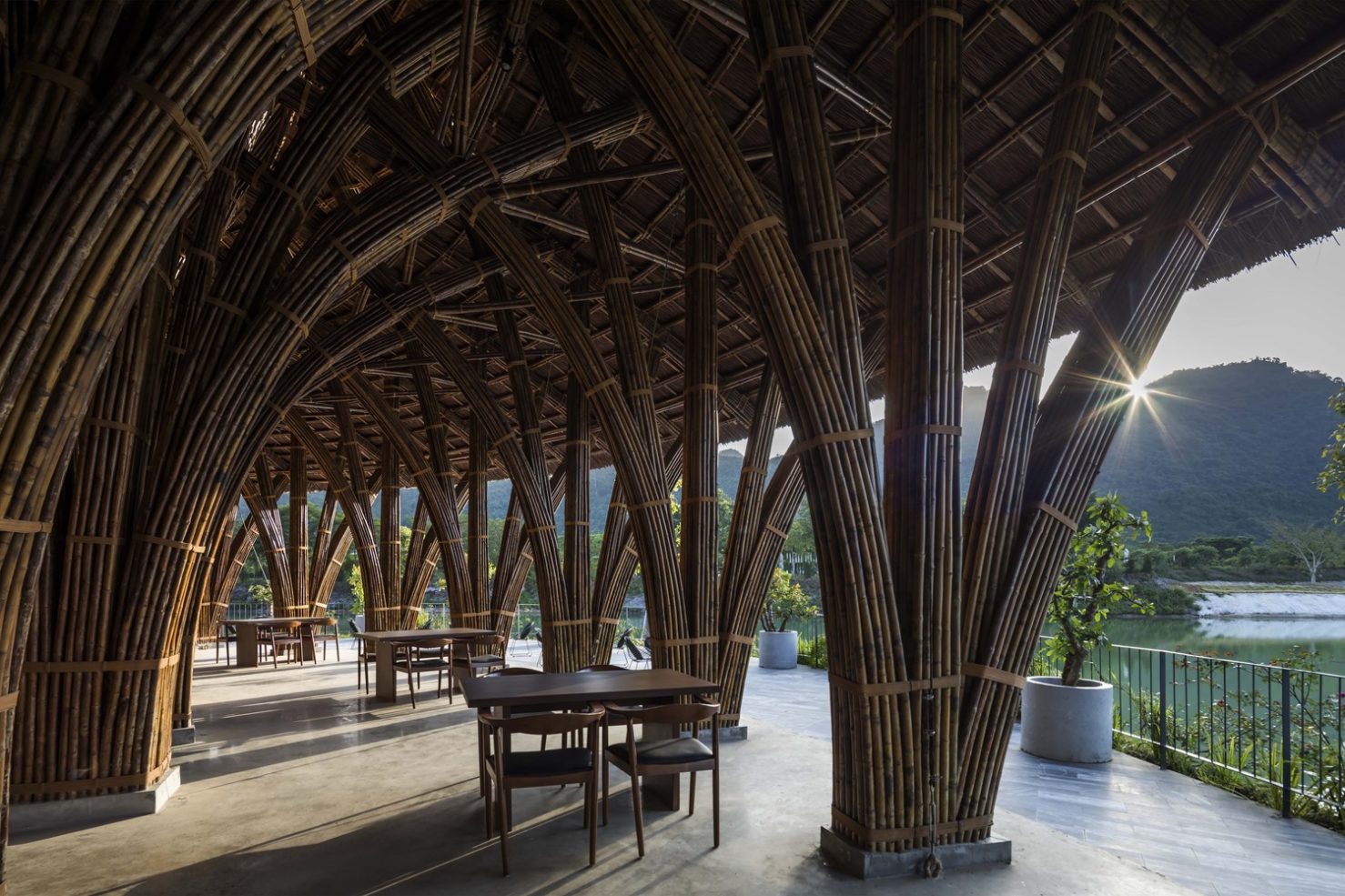 Vo Trong Nghia designs a soaring bamboo restaurant in the heart of a ...