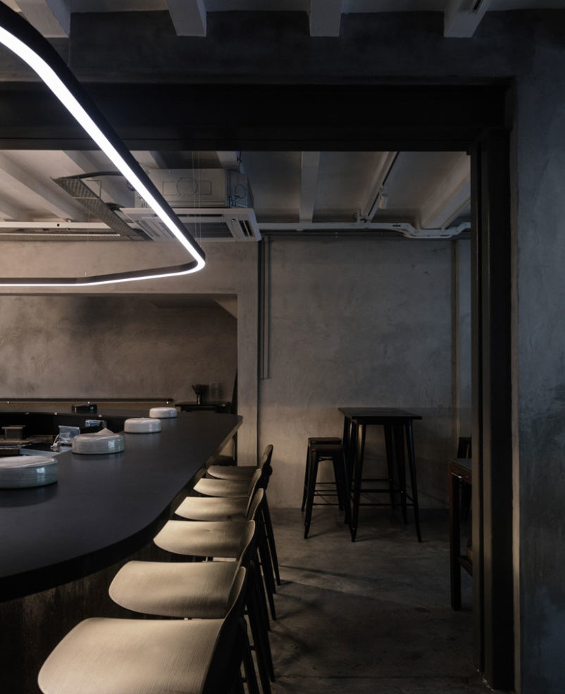 Rappu is a brutalist sushi joint in Singapore - The Spaces