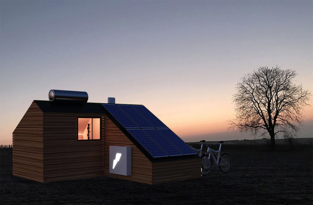 This solar-powered off-grid hut is loaded with smart tech