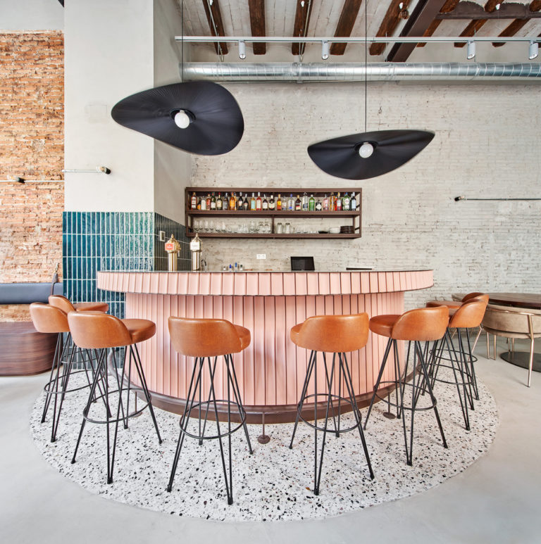 Interiors of restaurant Nina Barcelona celebrate the building’s ...