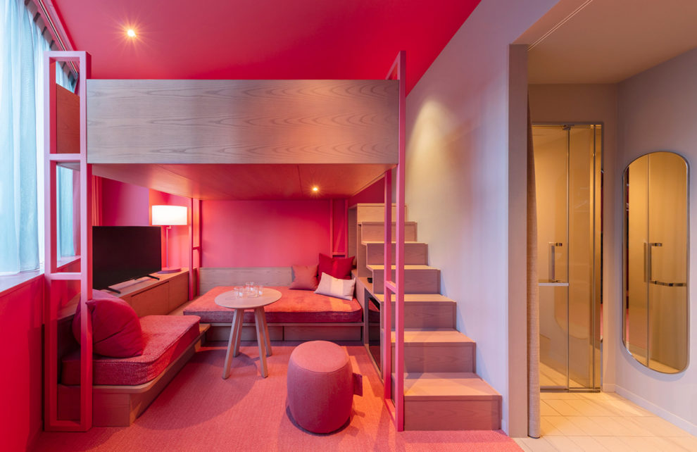 Interiors of Tokyo's Toggle Hotel pack a colourful punch