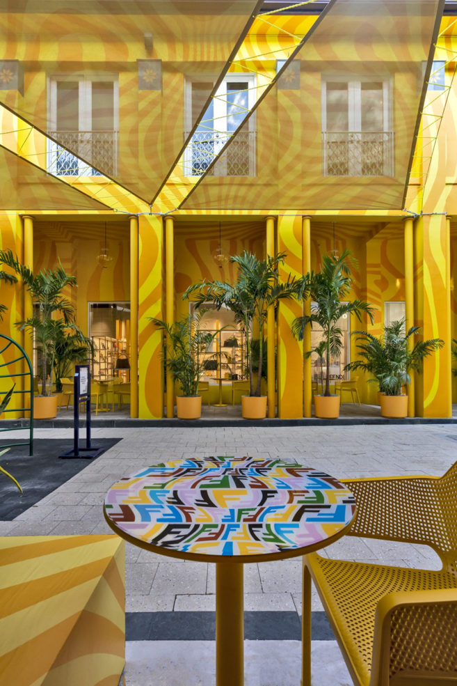 Fendi’s Miami cafe is awash in swirling colour - The Spaces