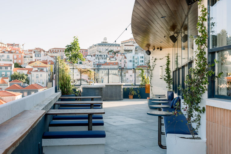 The city vista stretches for miles at Lisbon rooftop bar Java - The Spaces