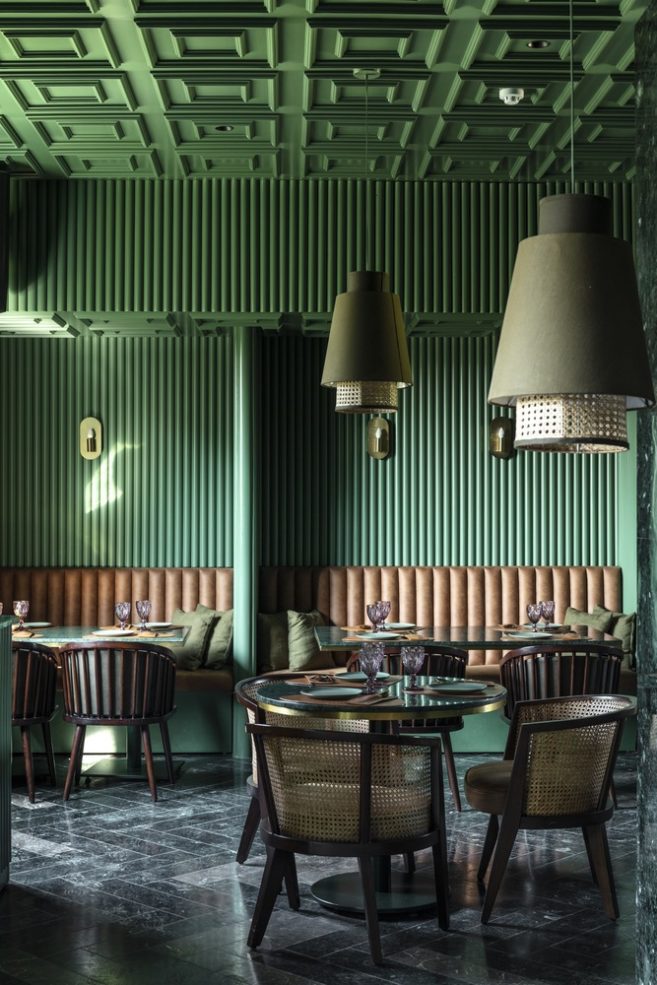 Punjab’s Elgin Cafe shimmers in emerald hues - The Spaces