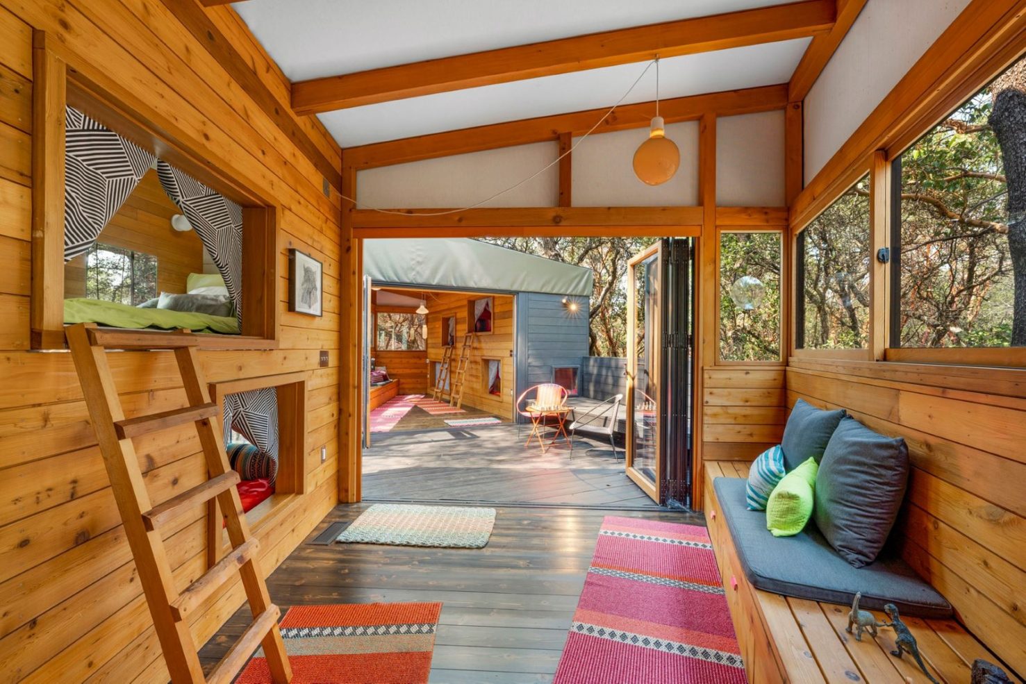 This northern California home unfurls across the forest floor as a ...