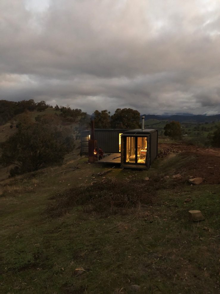 Shipping containers are reborn as an off-grid mountain retreat in Victoria