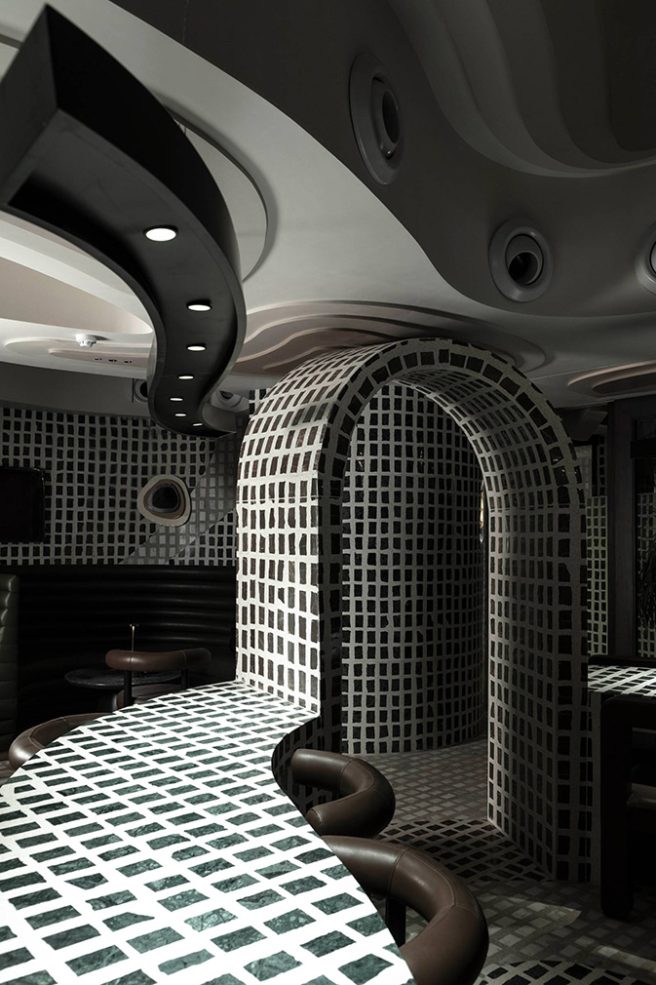 Chandigarh’s Tin Tin Restaurant is a labyrinth of geometric pattern ...