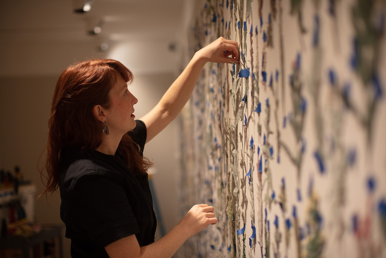 Amanda McCavour turns the Chazen Museum’s courtyard into an ephemeral ...