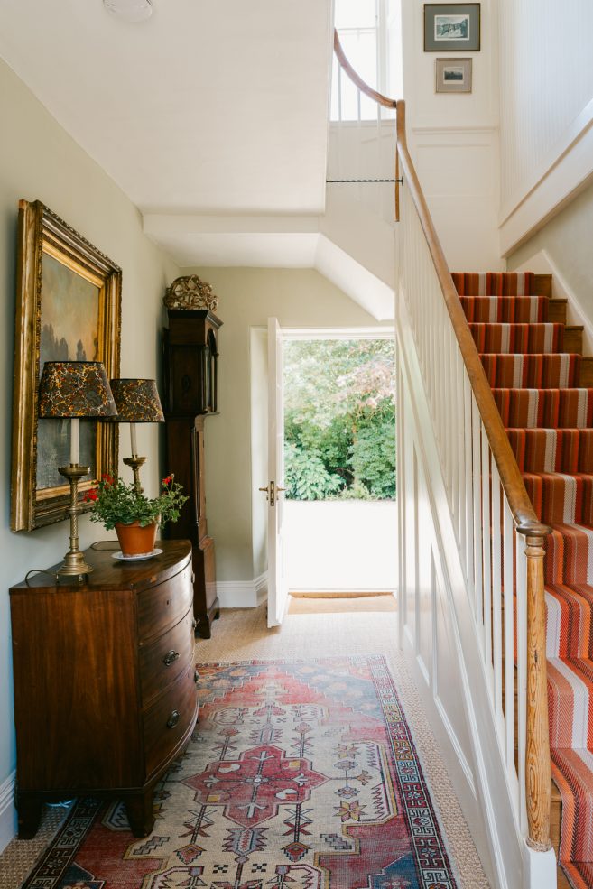 Soothing pinks set the tone inside this renovated Georgian manor in ...