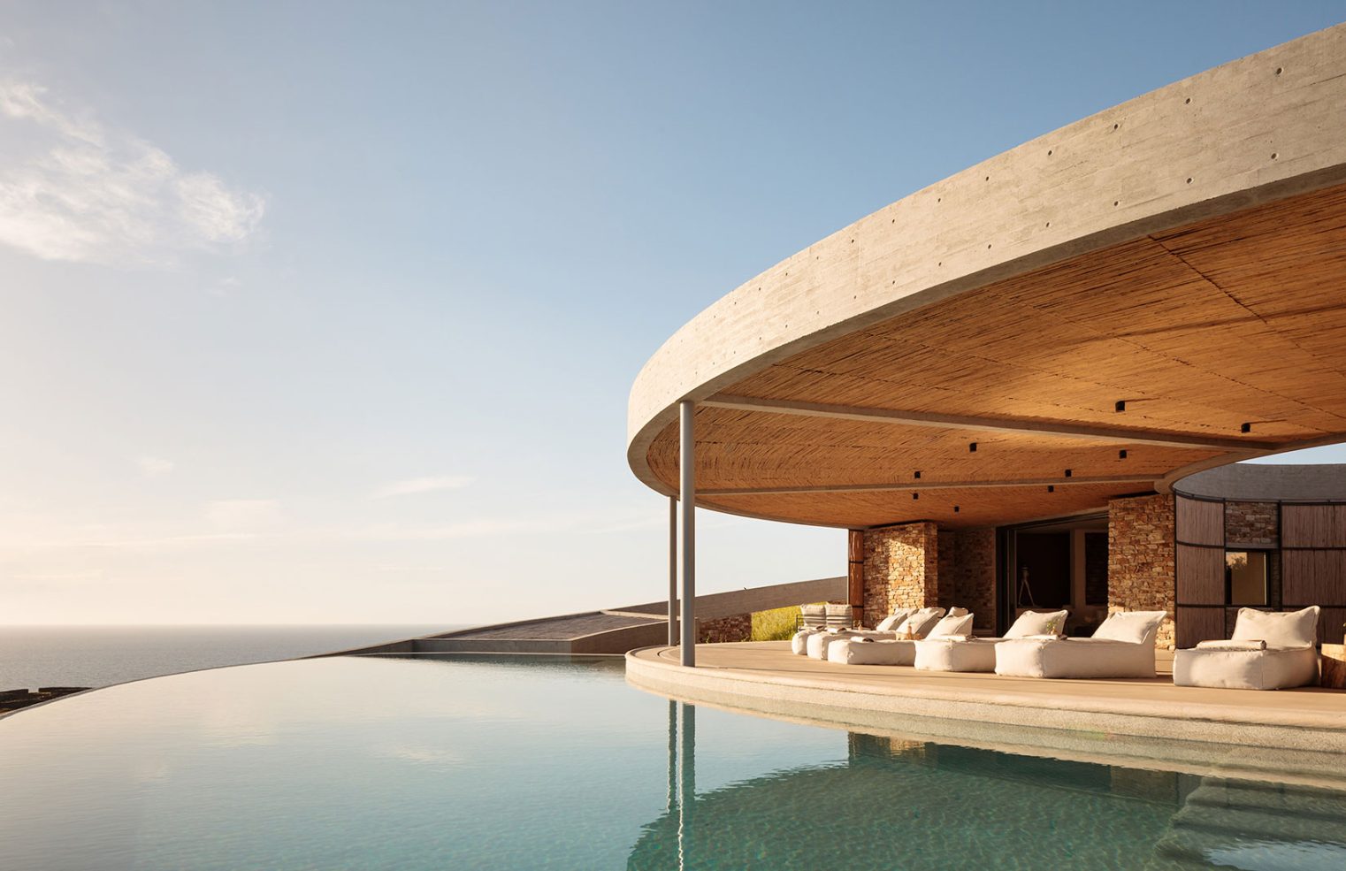 Circular Greek island home celebrates the landscape with its striking ...