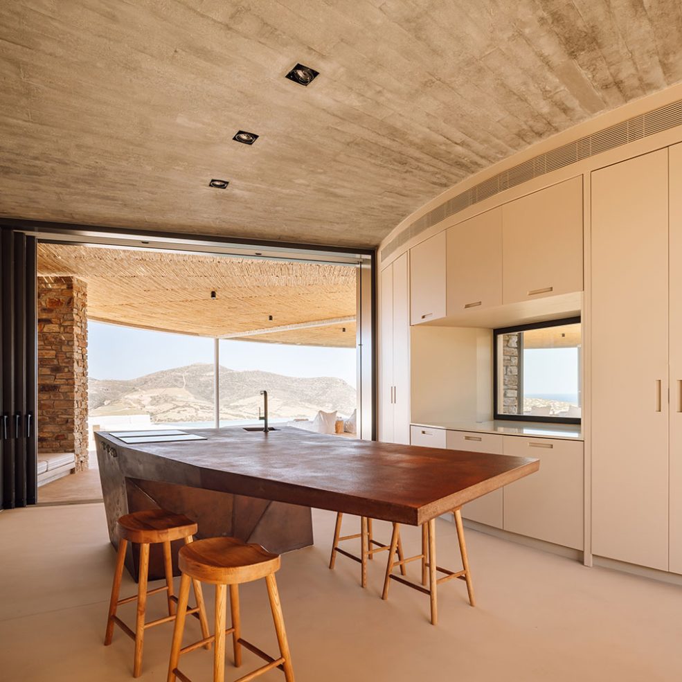 Circular Greek island home celebrates the landscape with its striking ...