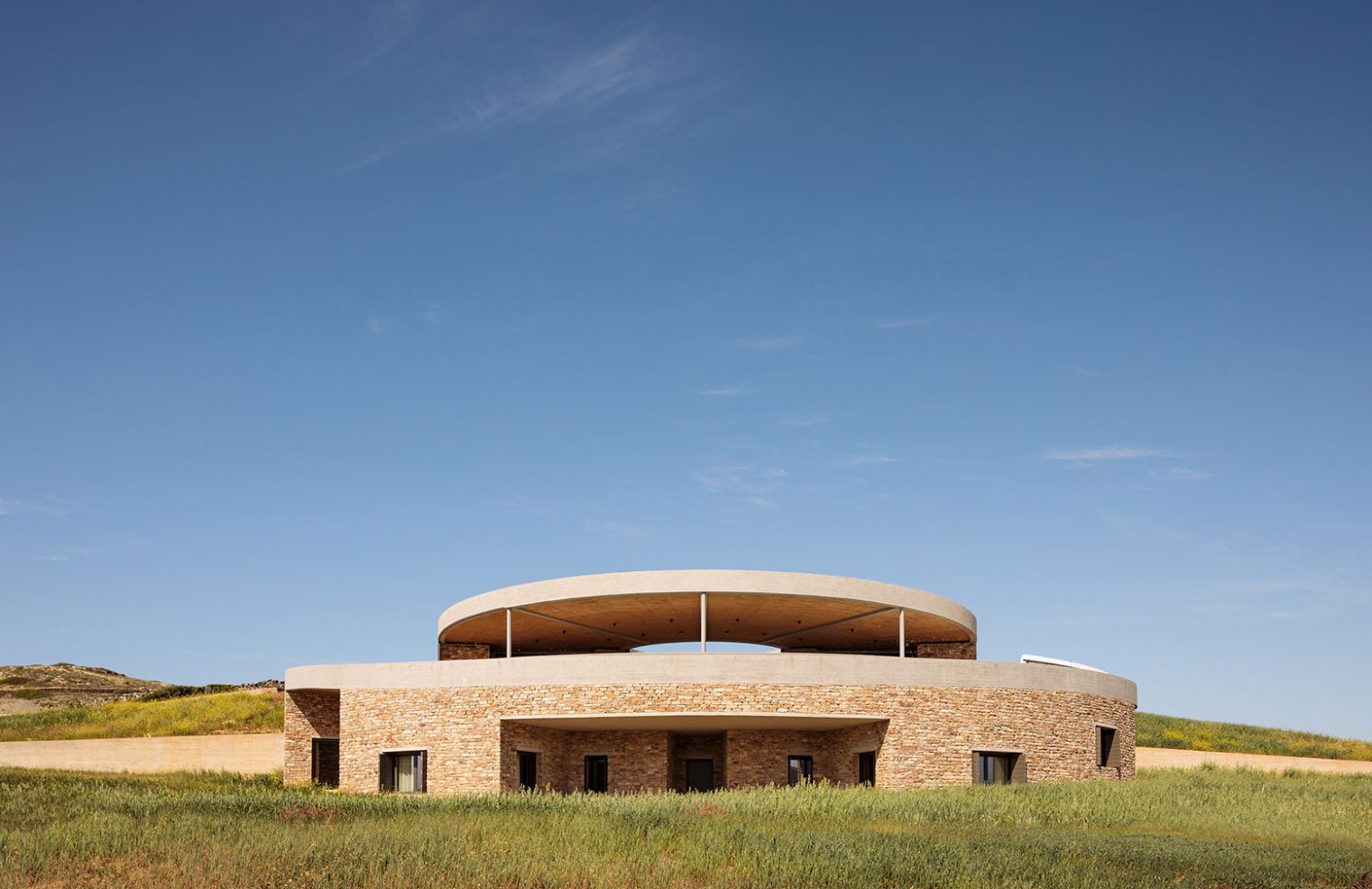 Circular Greek island home celebrates the landscape with its striking ...