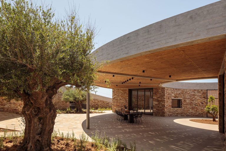 Circular Greek island home celebrates the landscape with its striking ...