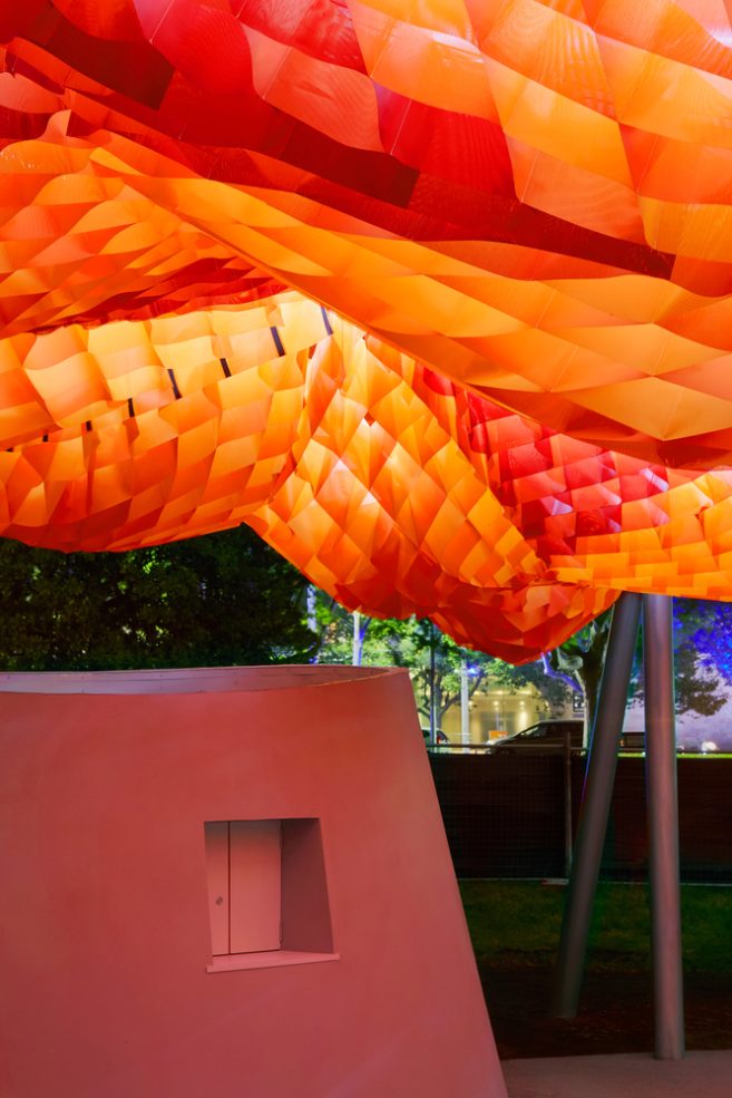 Melbourne's 2022 MPavilion is a glowing parasol made with experimental ...