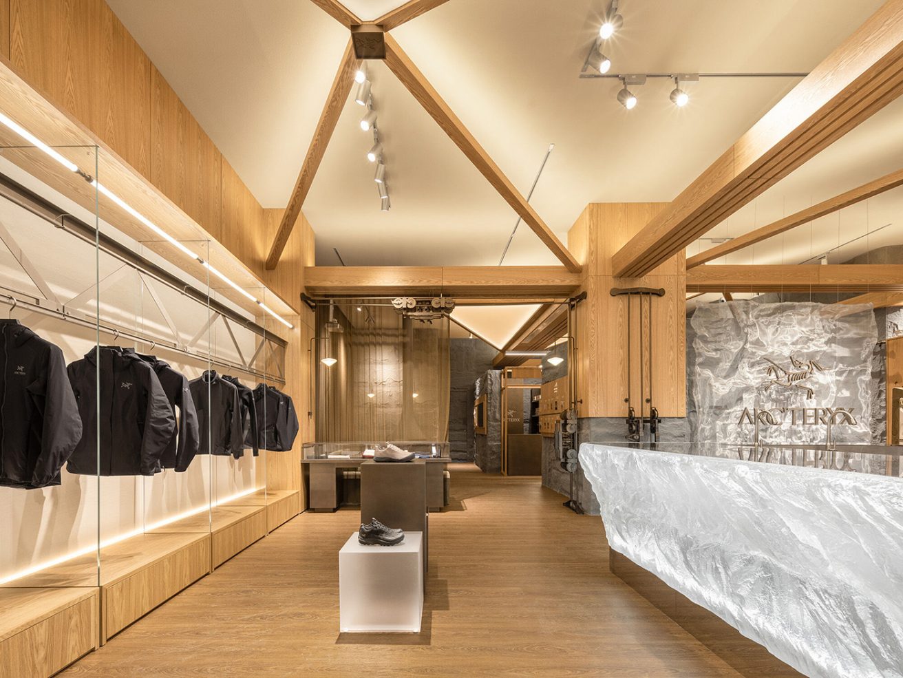 This Arc’teryx ski store is designed to be a ‘campfire in the snow ...