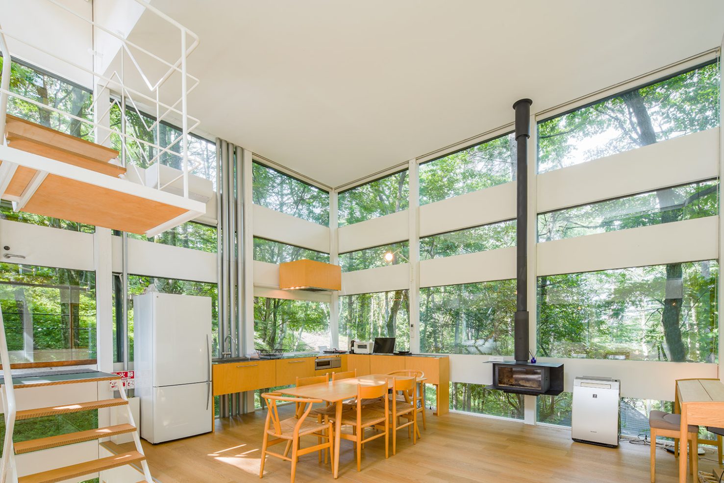 Inside a Japanese glass cabin designed for forest bathing - The Spaces