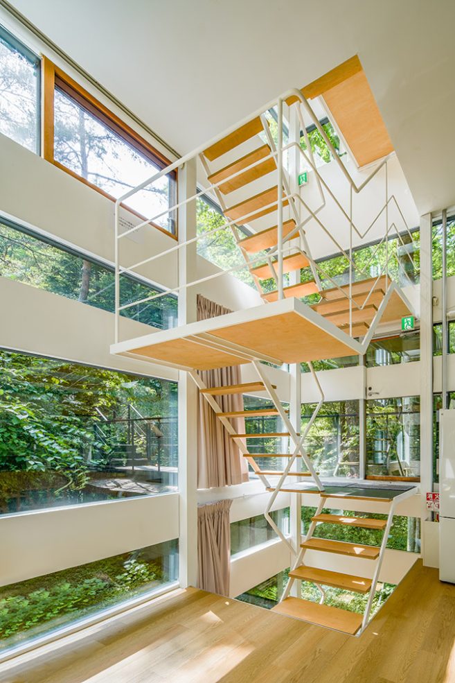 Inside a Japanese glass cabin designed for forest bathing - The Spaces