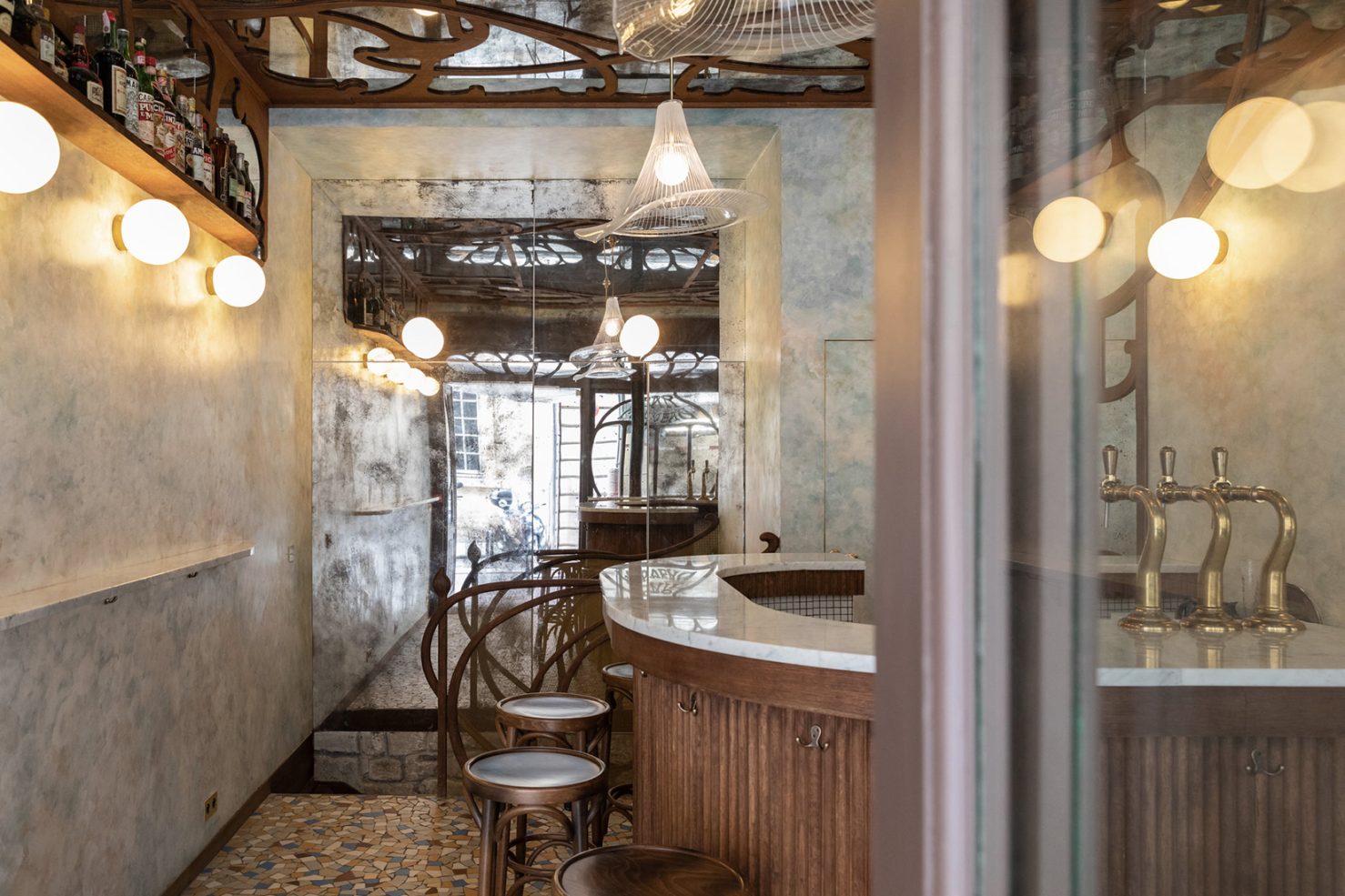 Art Nouveau lives again at this tiny time-warp cafe in Paris - The Spaces