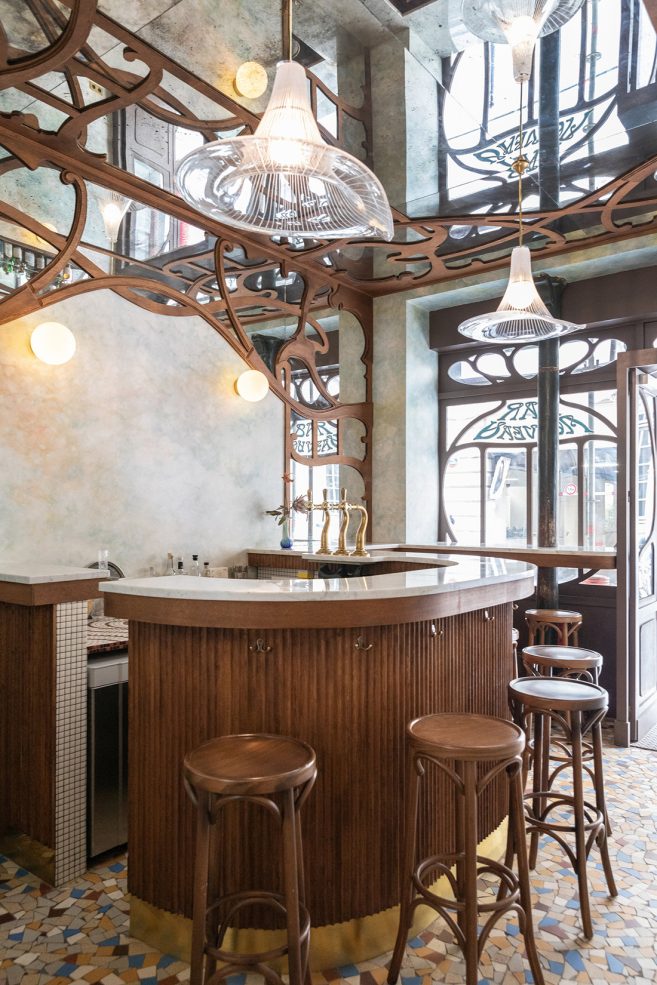 Art Nouveau lives again at this tiny time-warp cafe in Paris - The Spaces