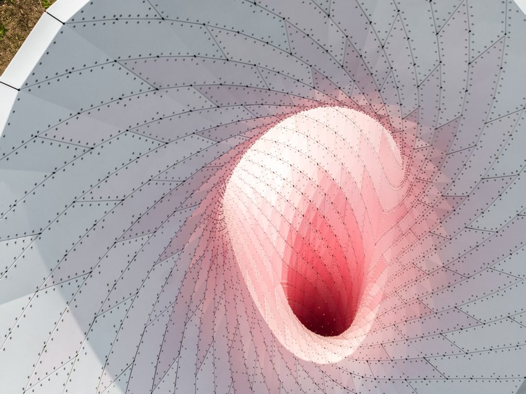 Cherry blossom inspires the parabolic forms of this pavilion - The Spaces