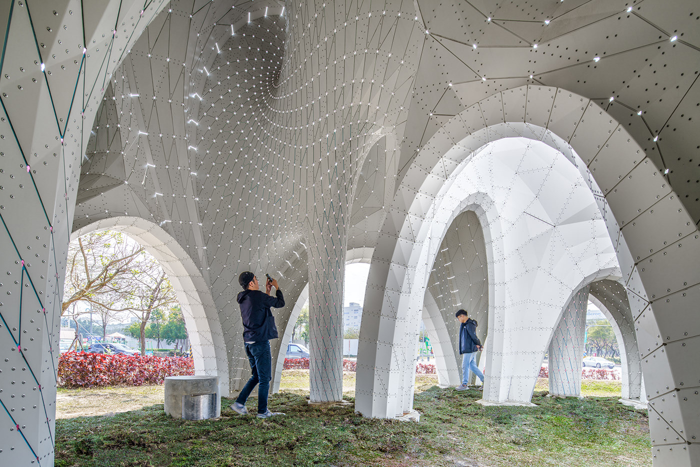 Cherry blossom inspires the parabolic forms of this pavilion - The Spaces