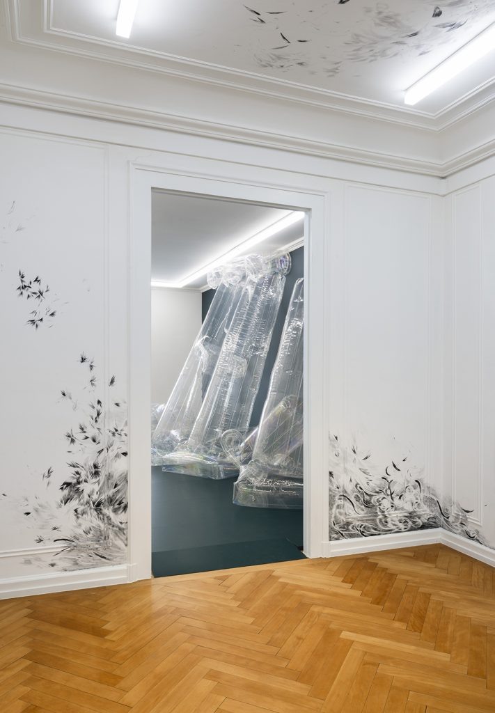 An inflatable acropolis pops up inside Bally Foundation’s Villa Heleneum