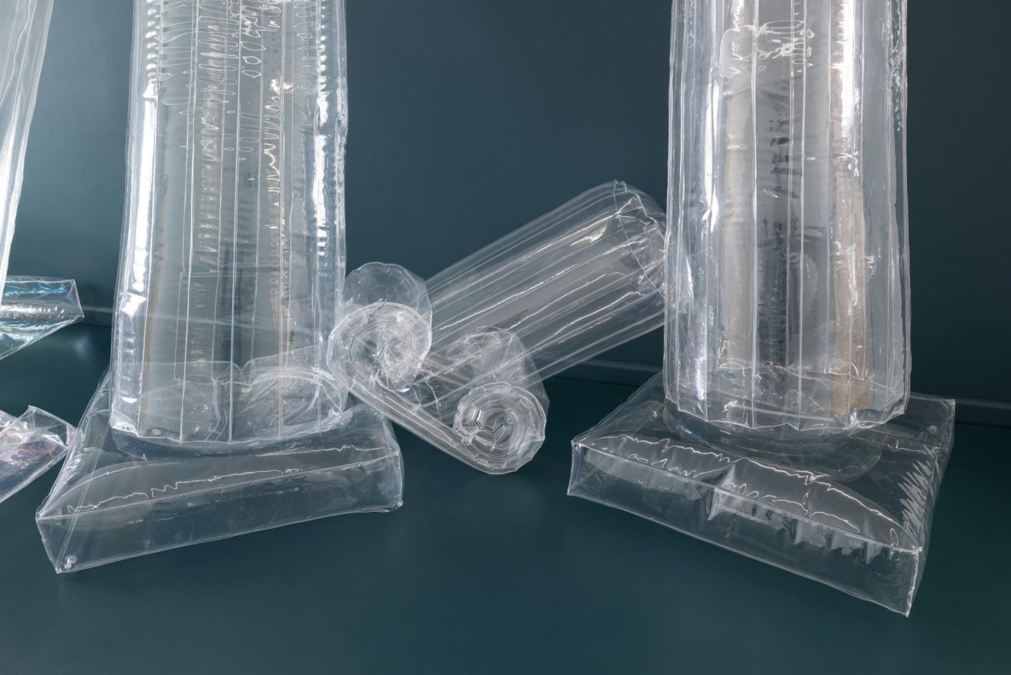 An inflatable acropolis pops up inside Bally Foundation’s Villa Heleneum