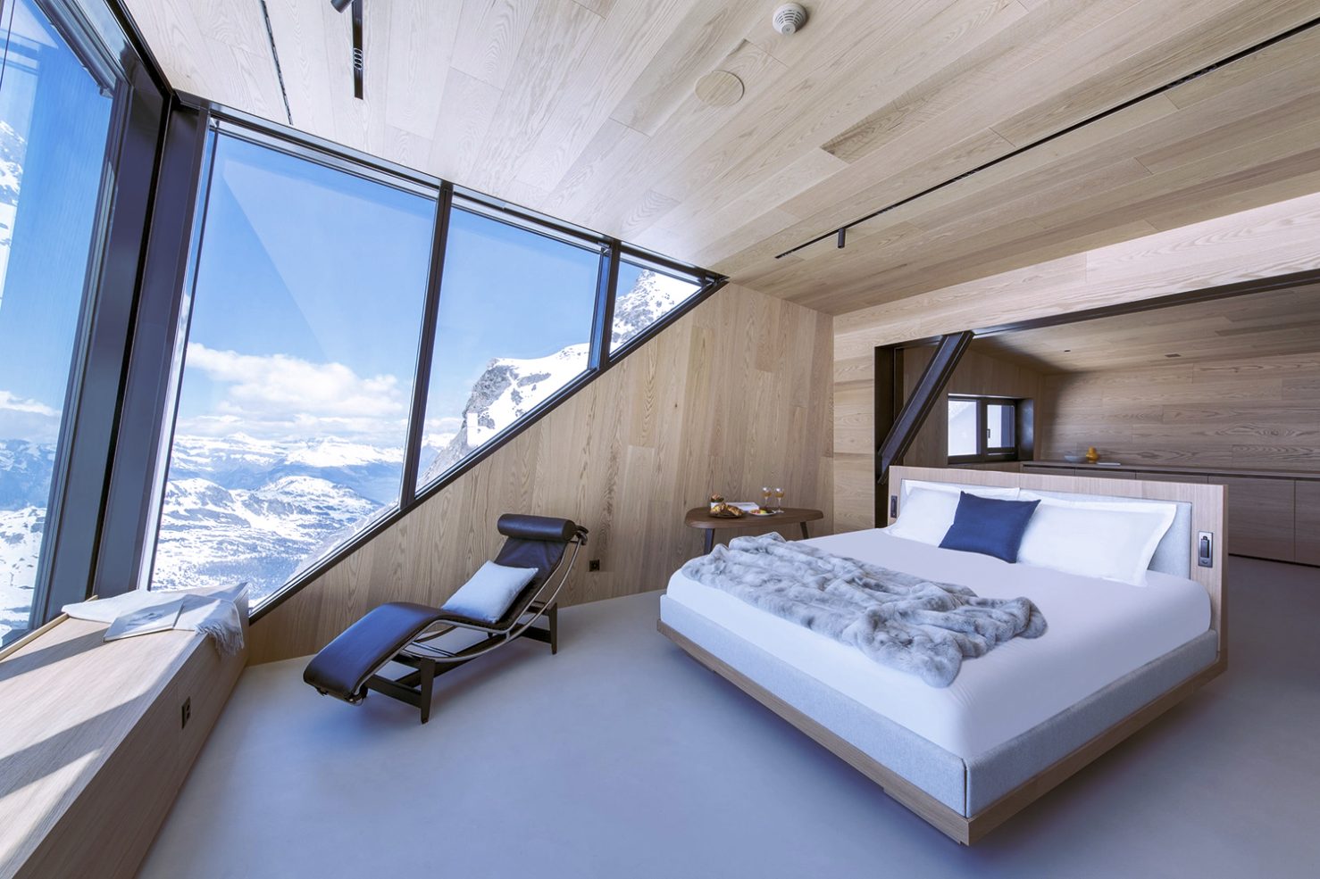 Ski off a glacier from Cabane Tortin, a fully-staffed private chalet in ...