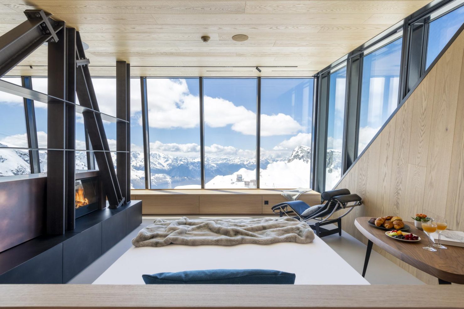 Ski off a glacier from Cabane Tortin, a fully-staffed private chalet in ...
