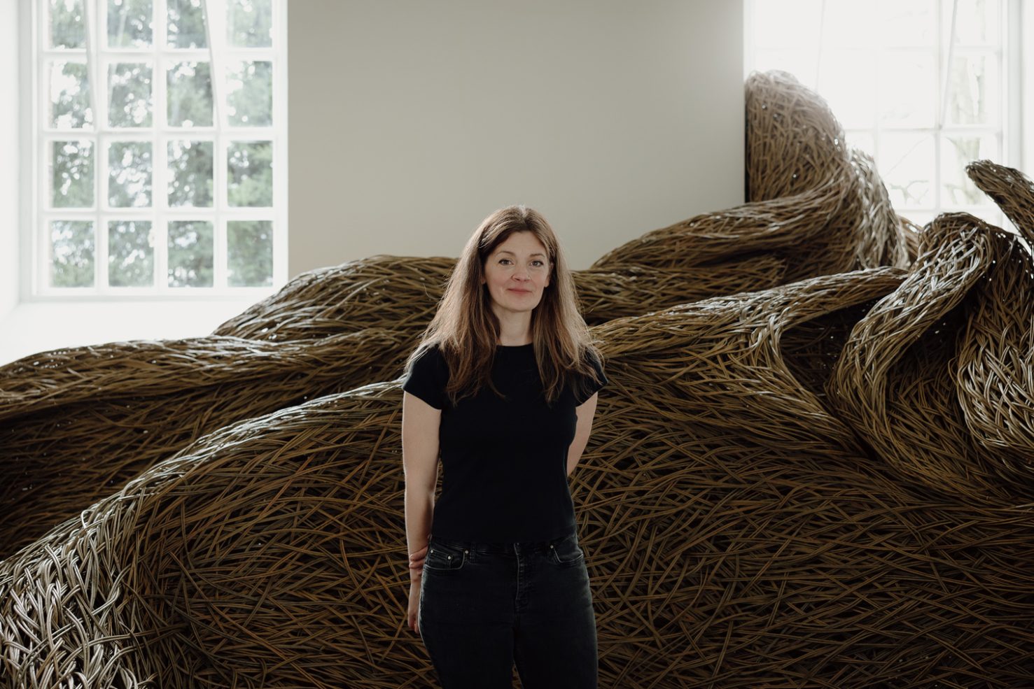 Laura Ellen Bacon’s woven art creeps indoors at Yorkshire Sculpture ...