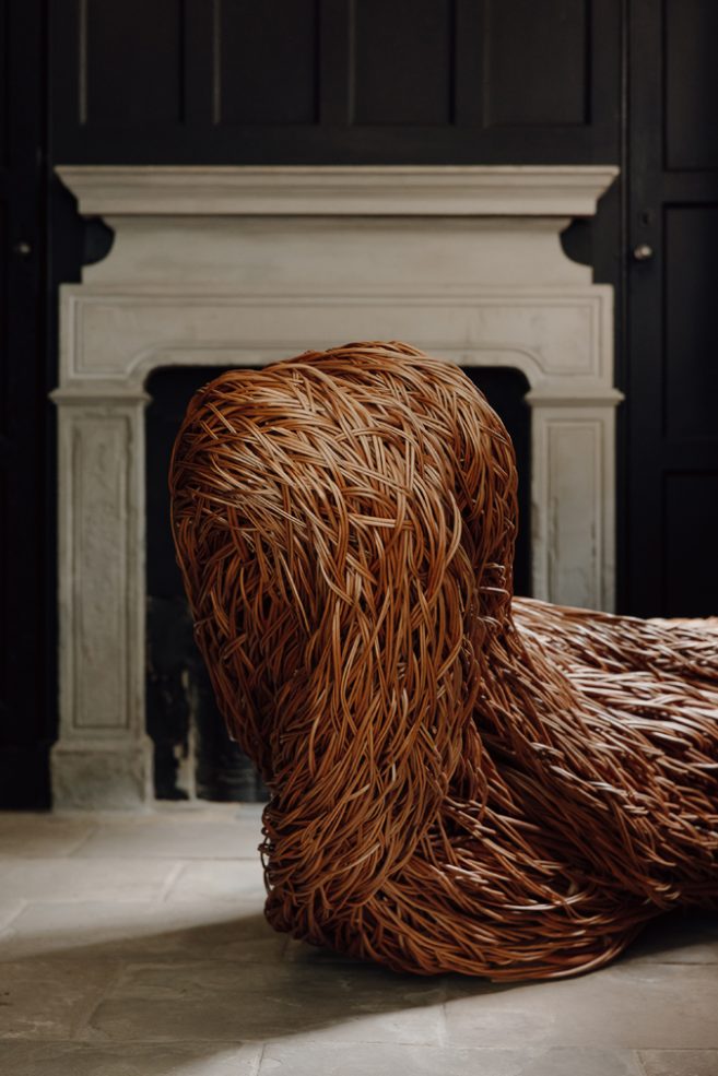 Laura Ellen Bacon’s woven art creeps indoors at Yorkshire Sculpture ...