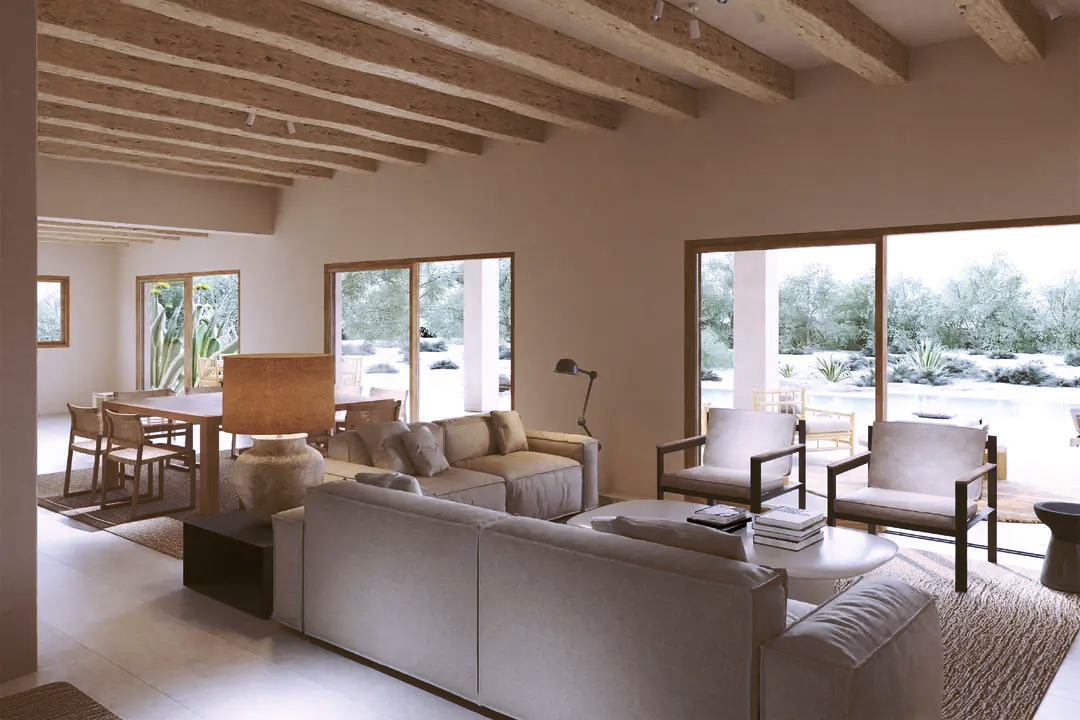 A new Formentera villa blends natural stone and luxury living - The Spaces